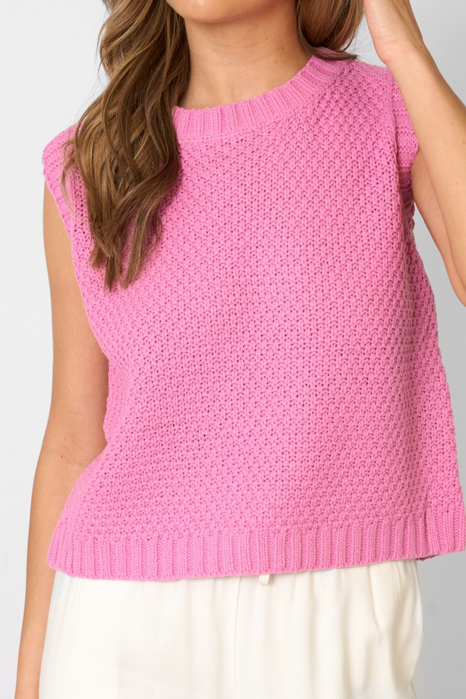 Grace gebreide top | roze | M | 263319-roze-M
