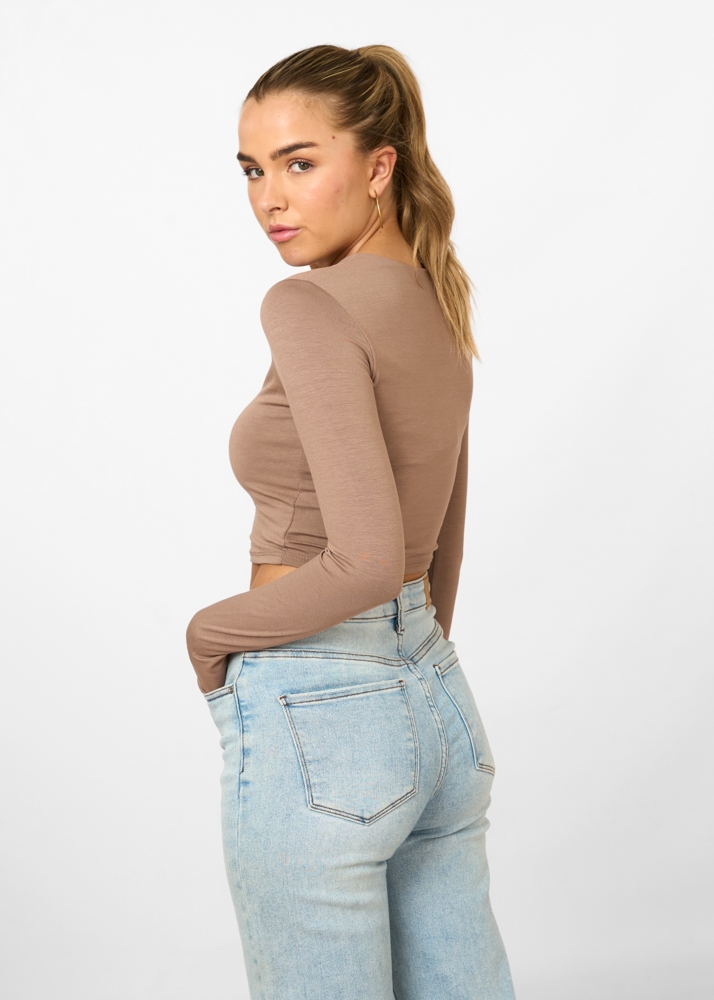 Levi top | taupe | S/M | 1563-taupe-S/M