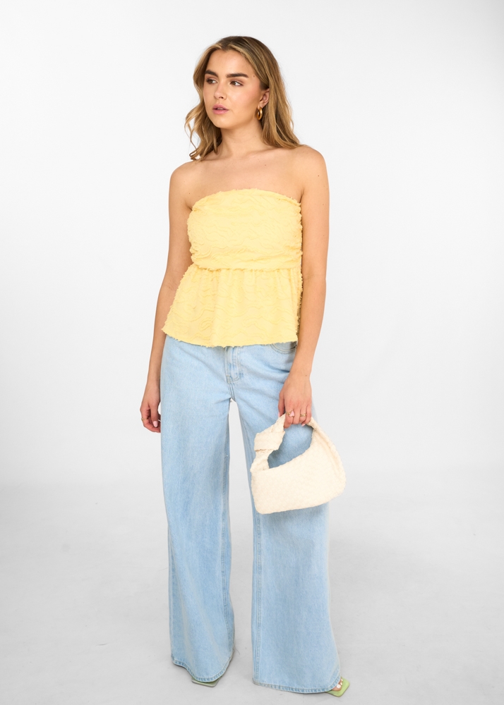 Puck top met patroon | geel | XS | 264259-geel-XS