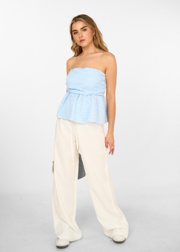 Puck top met patroon | lichtblauw | L | 264259-lichtblauw-L