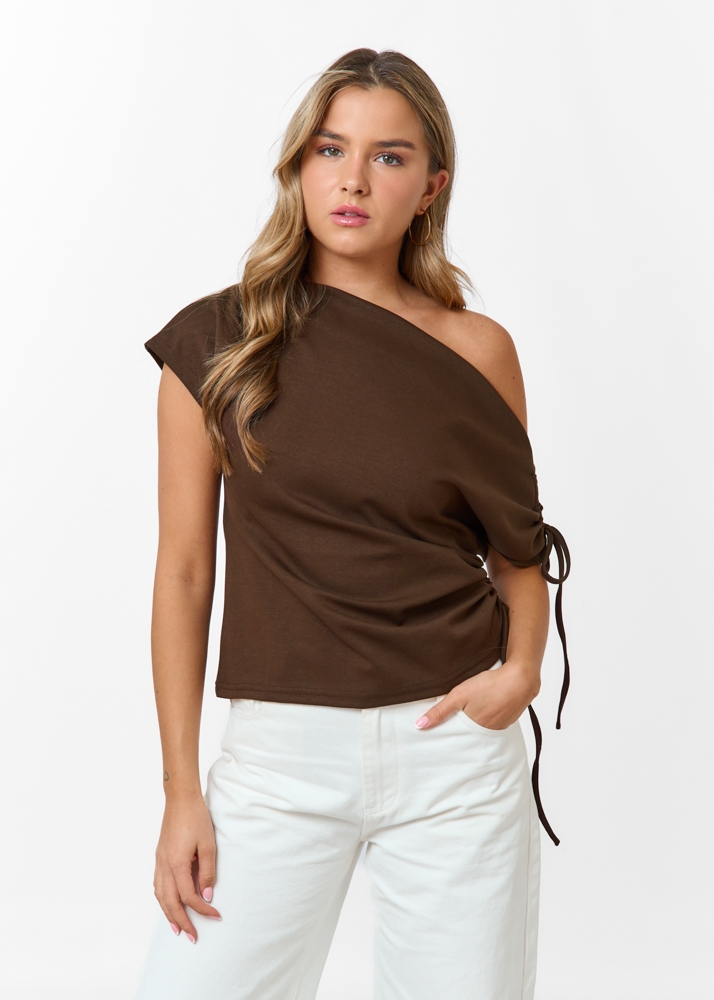 Molly top | choco bruin | S | 2536/C01/107-801-S