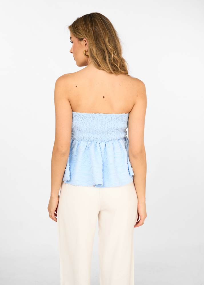 Puck top met patroon | lichtblauw | XS | 264259-lichtblauw-XS