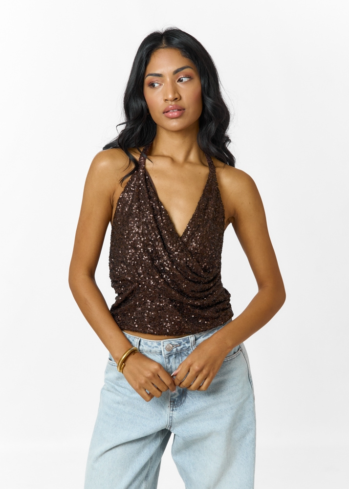 Teddy top | choco bruin | XS | 2541/C01/254-801-XS