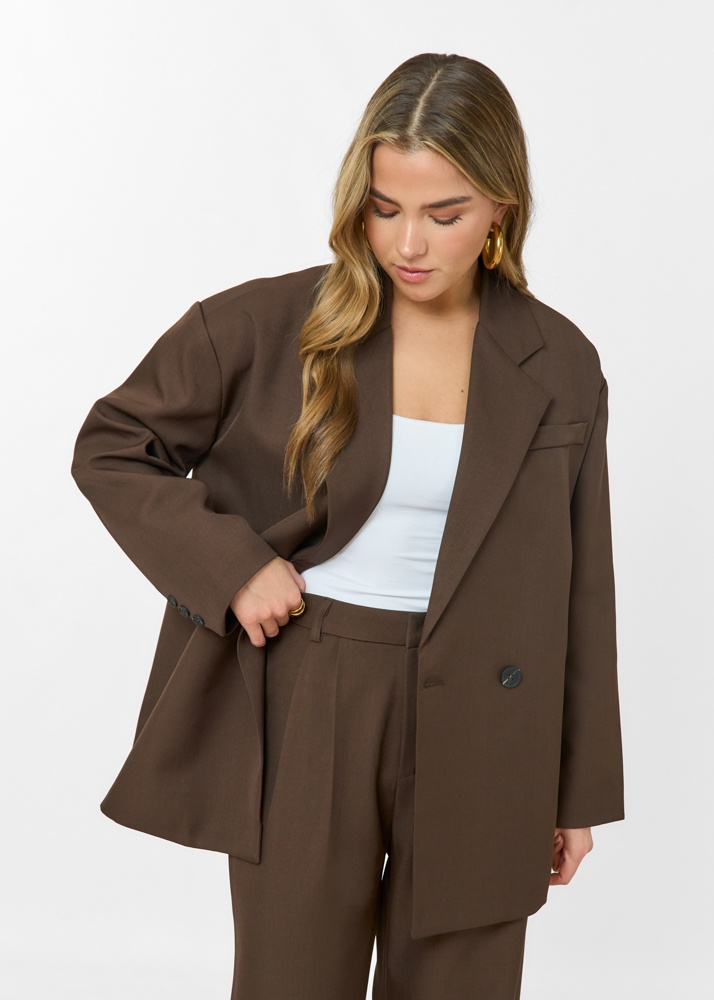 Amy blazer | choco bruin | L | 2551/C03/513-801-L