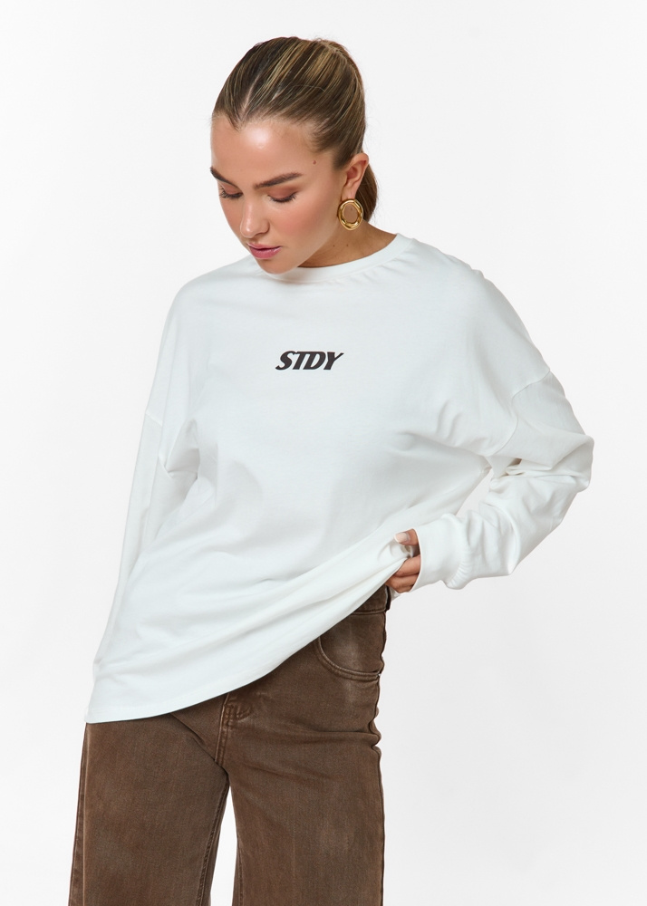 Steady longsleeve t-shirt | ecru | M | 2539/C06/186-055-M