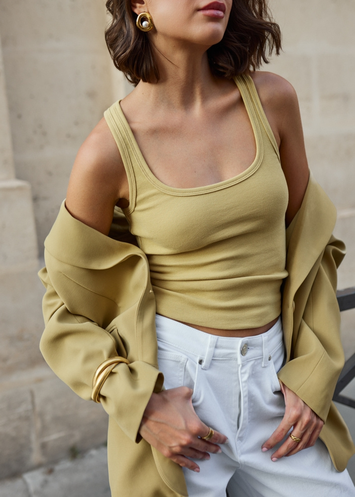Audrey tanktop | salie groen | XS | 2535/C01/203-602-XS