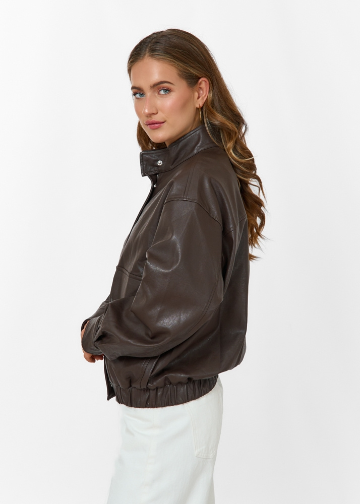 Annelijn bomber jacket | choco bruin | XS | 2540/C03/226-801-XS