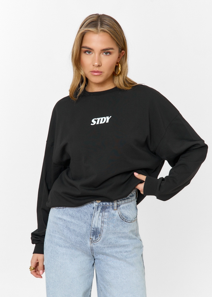 Steady longsleeve t-shirt | zwart | S | 2539/C06/186-900-S